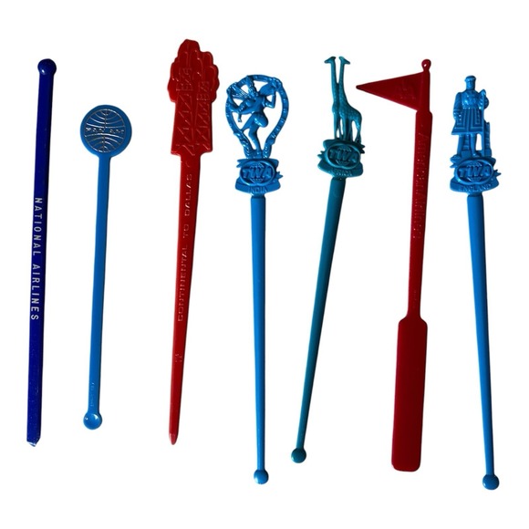 Dining | Twa Pan Am National Aa Continental Airlines Stirrer Swizzle ...
